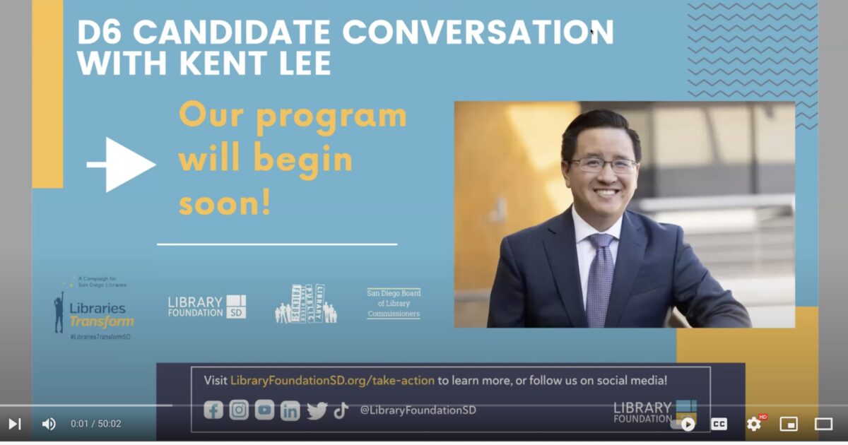 City Council Candidate Kent Lee on library's impact on the community ...