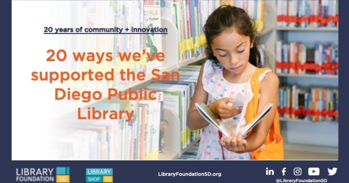 20 ways we've supported the library | Library Foundation SD