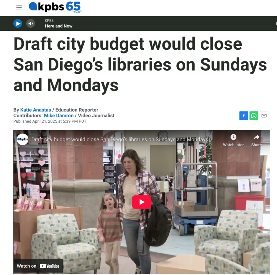 Patrick Stewart, CEO of the Library Foundation SD, tells KPBS Education Reporter Katie Anastas ...